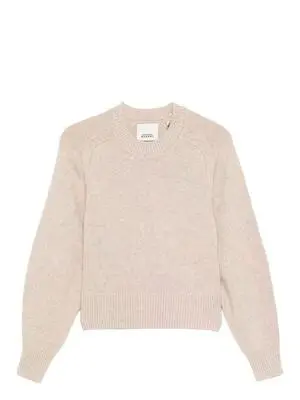 Isabel Marant Round-neck Wool Blend Sweater - Neutrals