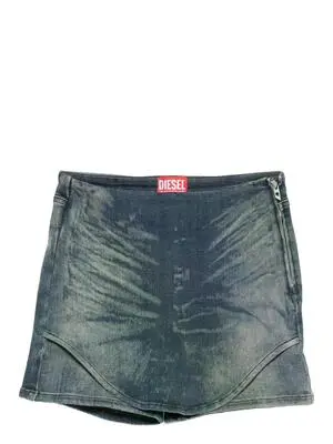 DIESEL Acid-wash Denim Shorts - Blue