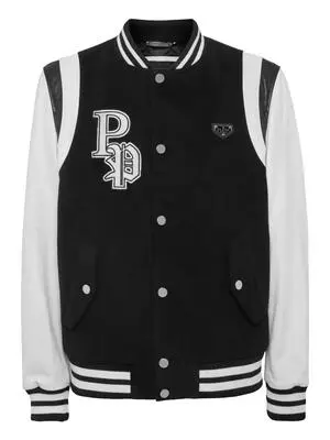 Philipp Plein Two-tone Bomber Jacket - Black