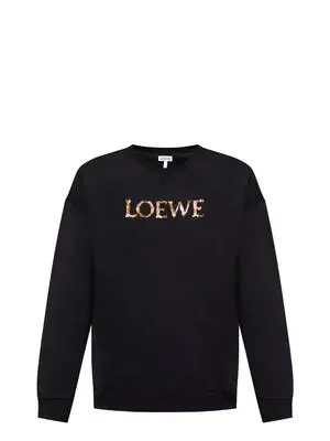 Loewe Logo-embroidered Sweatshirt - Black