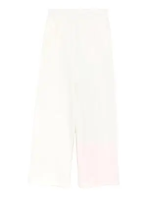 Liu Jo Elastic-waist Cotton Trousers - Neutrals