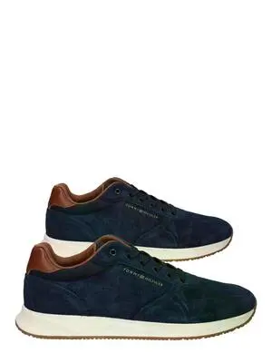 Tommy Hilfiger Suede-leather Sneakers - Blue