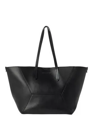 Brunello Cucinelli Panelled Leather Tote - Black
