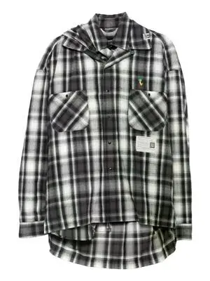 Mihara Yasuhiro Checked Overshirt - Grey