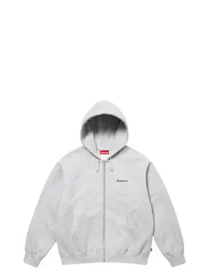 Supreme Crest Zip-up Ss 25 Hoodie - Grey
