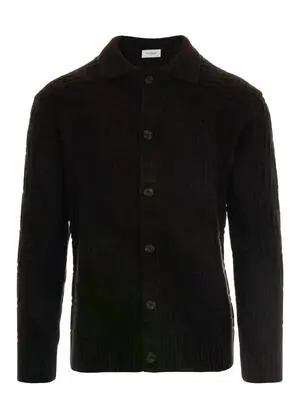 PAOLO PECORA Polo-collar Cardigan - Brown