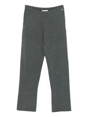 EXTREME CASHMERE X Embroidered-logo Knitted Trousers - Grey