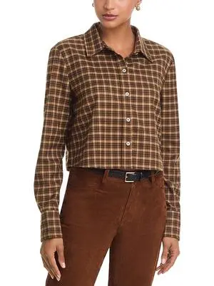 WAYF Clover Cropped Shirt