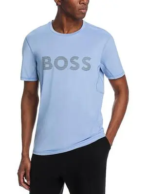 BOSS Slim Fit Logo Active Tee - Open Blue