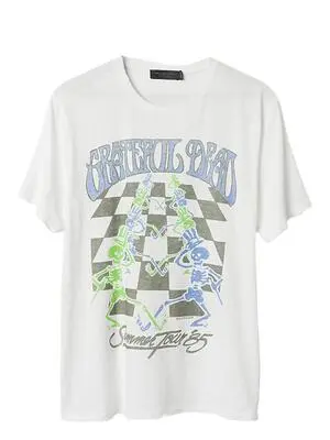 Junk Food Clothing Grateful Dead Checkers Vintage Tee - Vintage White