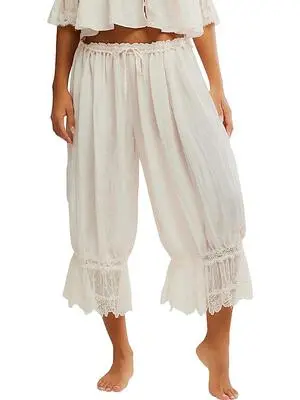 Free People Forever Young Sleep Pants White Alyssum