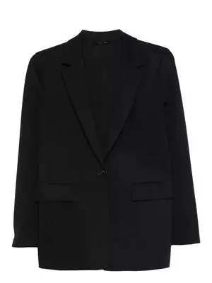 Marella Notched-lapel Single-breasted Blazer - Black