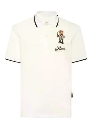 Philipp Plein Teddy Bear-graphic Polo Shirt - White