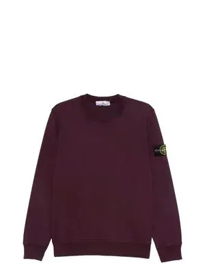 Stone Island Logo-patch Crew Neck Sweatshirt - Purple