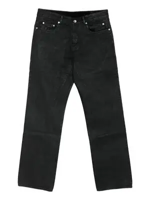 Rick Owens Wax-coated Jeans - Black