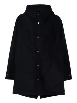 Kiton Hooded Button Coat - Blue