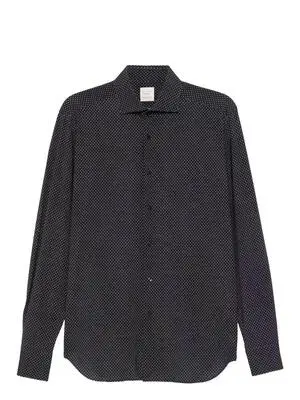 XACUS Polka-dot Long-sleeved Shirt - Blue