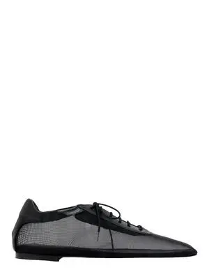 ANDREA GOMEZ Antonia Lace-up Mesh Oxford Shoes - Black