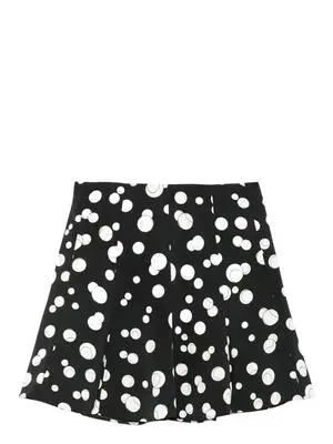 Marella Pleated Ball-print Mini Skirt - Scuri
