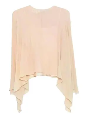 Marni Asymmetric Draped Blouse - Neutrals