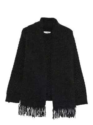MAISON MARGIELA Chunky-knit Sweater With Attached Scarf - Grey
