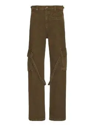FLANEUR Phone Pocket Cargo Trousers - Army Green