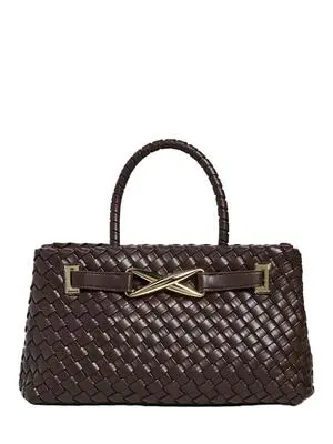Jw Pei Elora Woven Tote Bag - Dark Brown