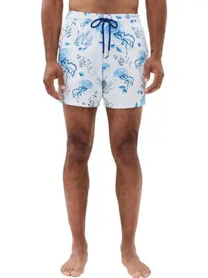 Vilebrequin Moorise Swim Trunks Blanc