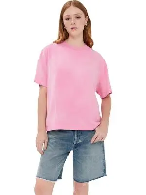 THE ELDER STATESMAN Sunbleached Oversized Tee - Bubblegum