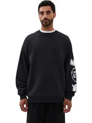 Y3 Graphic Crewneck Sweatshirt - Black