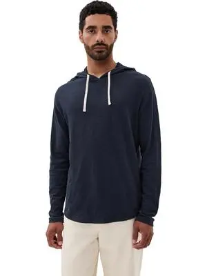 Vince Slub Popover Hoodie - Coastal Blue