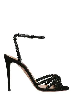 AQUAZZURA Aquazzura Tequila Crystal-Embellished Heeled Sandals
