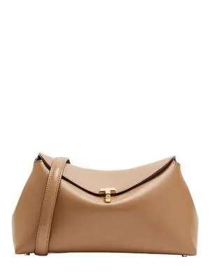 TOTÊME T-lock Leather Clutch - Camel