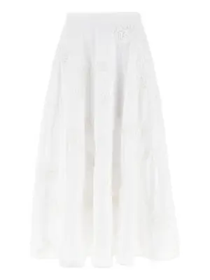 ROTATE BY BIRGER CHRISTENSEN Flower Maxi' Cotton Midi Skirt