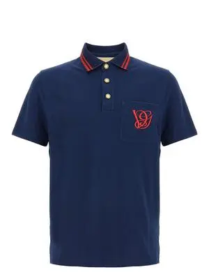 Valentino Garavani Polo Embroidery 'vg - Blue