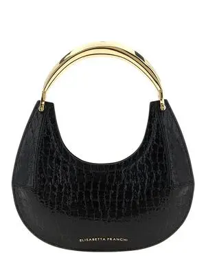 Elisabetta Franchi Small Hobo Shoulder Bag - Black