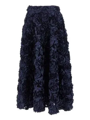 ROTATE BY BIRGER CHRISTENSEN Maxi Sun' Midi Skirt - Blue