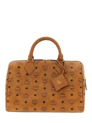 Mcm Ella Boston Medium Handbag - Brown