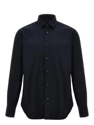 BARBA NAPOLI Poplin Shirt - Blue