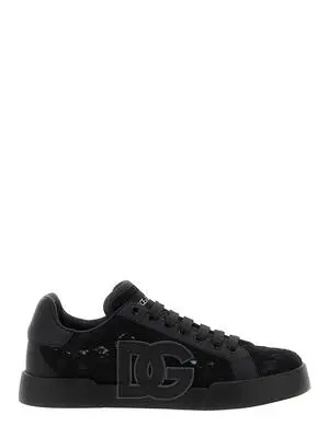 Dolce & Gabbana Portofino Light Strobel Sneakers - Black