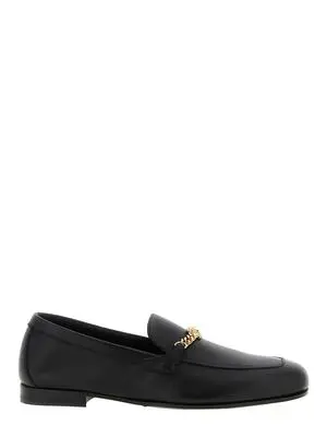 Versace Medusa Leather Slippers - Black