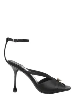JIMMY CHOO Siva 95 Satin Heels - Black