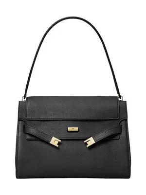 Tory Burch Lee Radziwill Large Leather Handbag - Black