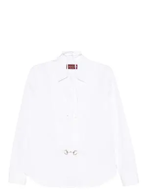 Gucci Horsebit Cotton Shirt - White