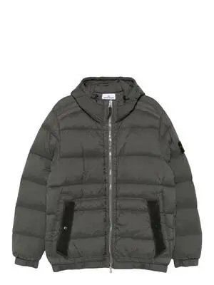 Stone Island Short Hooded Down Jacket - Grey