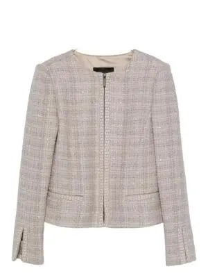 Emporio Armani Wool Blend Blazer Jacket - Grey