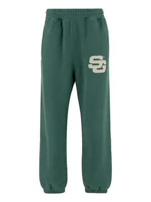 SUMMER GAMES Cotton Jogger Pants With Logo - Green