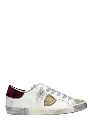 Philippe Model Sneakers Velour_blanc Bordeaux