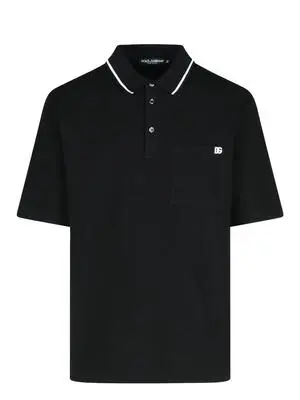 Dolce & Gabbana Cotton Polo Shirt - Black