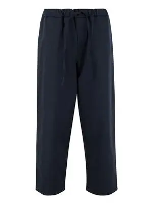 DARKPARK Stretch Cotton Wide Leg Pants - Blue